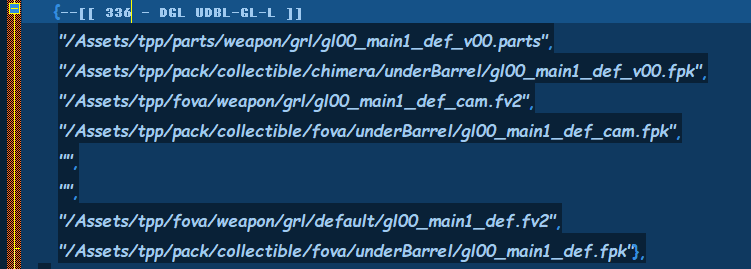 Chimera Package Table | MGSV Modding Wiki